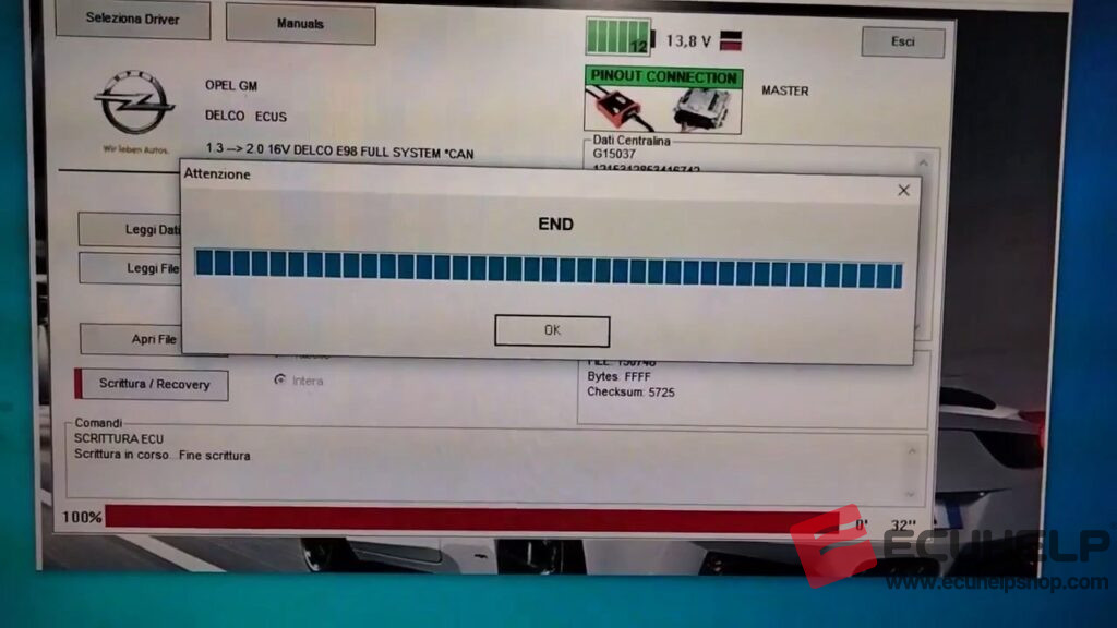 How does ECUHELP KT200 read/write Opel Delco ECU E98?