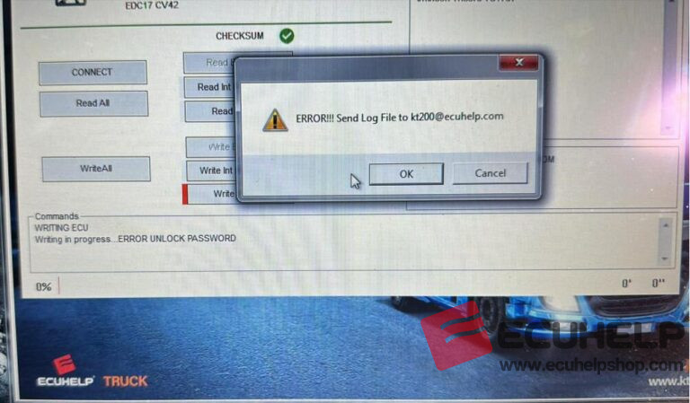 Fixed! KT200 Write EDC17CV42 “Error Unlock Password