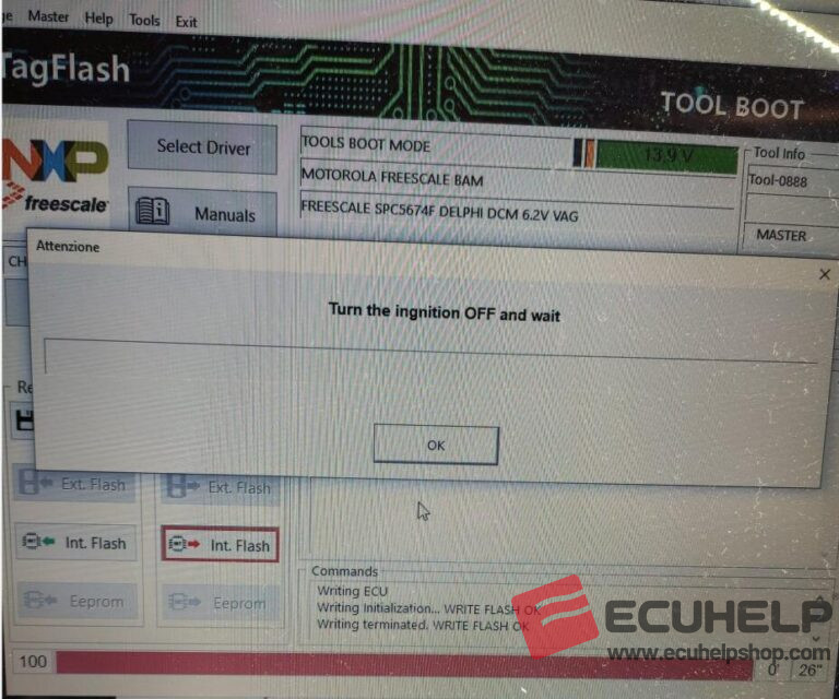 TagFlash Read Write Delphi DCM 6.2v VAG Boot Mode