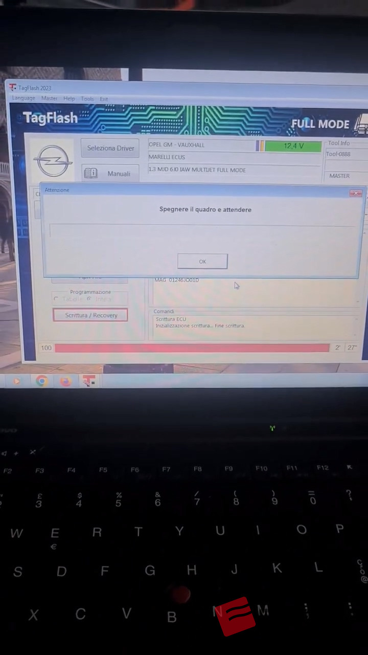 TagFlash Read and Write MARELLI IAW 6J0 in Full Mode for Opel