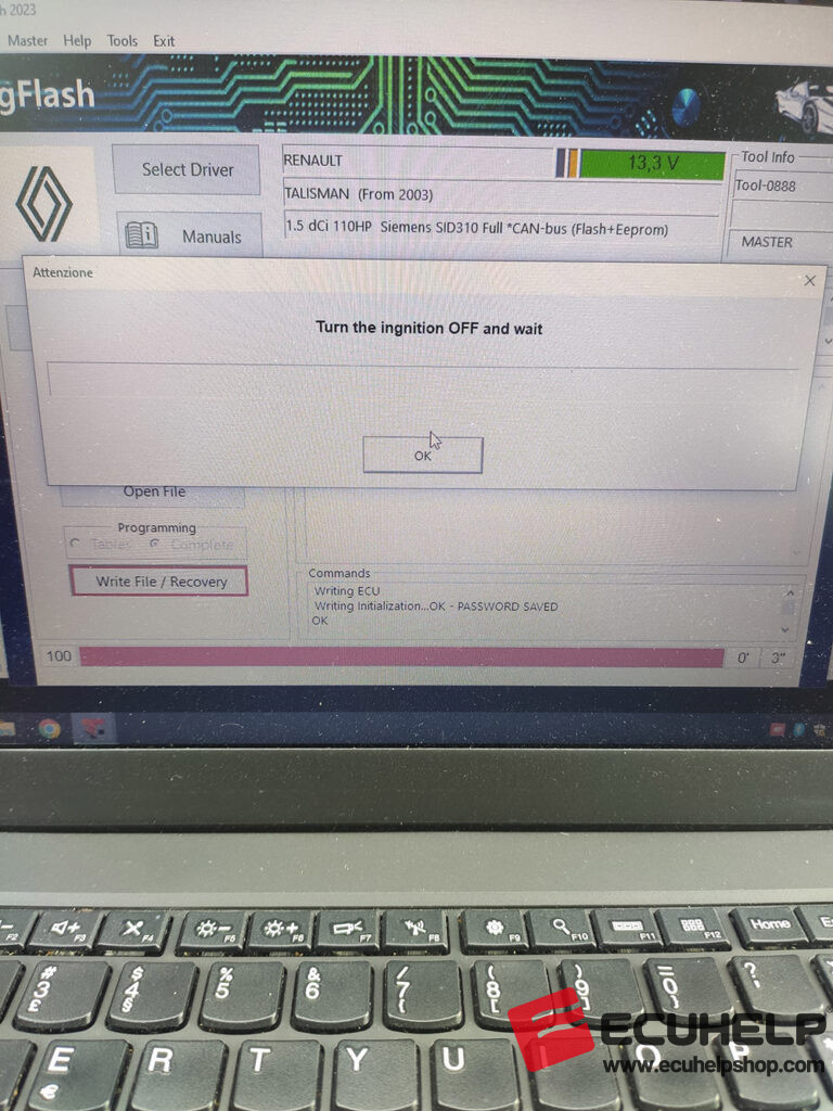 TagFlash Renault Continental SID310 OBD Full R/W/Checksum OK