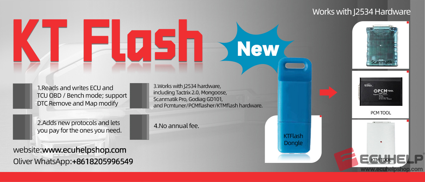 ECUHELP KTflash dongle ECU Support List