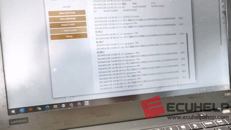 ECUHELP KTflash read and write MSV90 on Bench