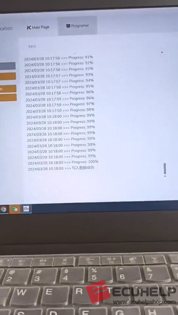 ECUHELP KTflash Write TCU 6T45MPC777 on Bench