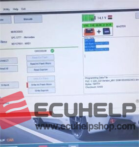 KT200 Read and Write Mercedes MD1CP001 on Bench