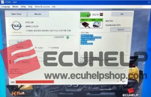KT200II Read/Write Opel Marelli 1.3 MJD + 6O2/6O3 IAW Pinout Mode
