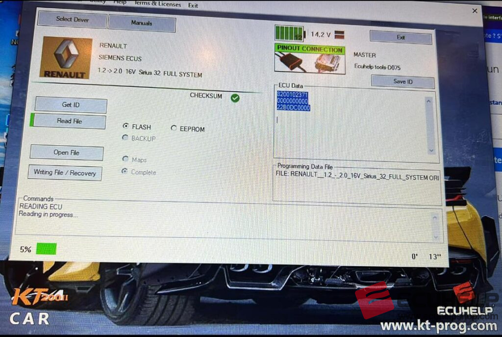 KT200 2 Read/Write Renault Sirius 32 Twingo 1 in Full System
