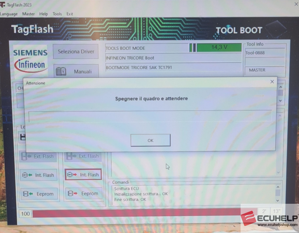 TagFlash Read/Write MB SID310 in Boot Mode