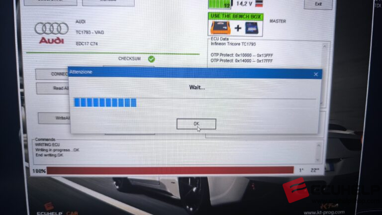 How to fix KT200II Write Audi A4 Edc17c74 stuck 76%