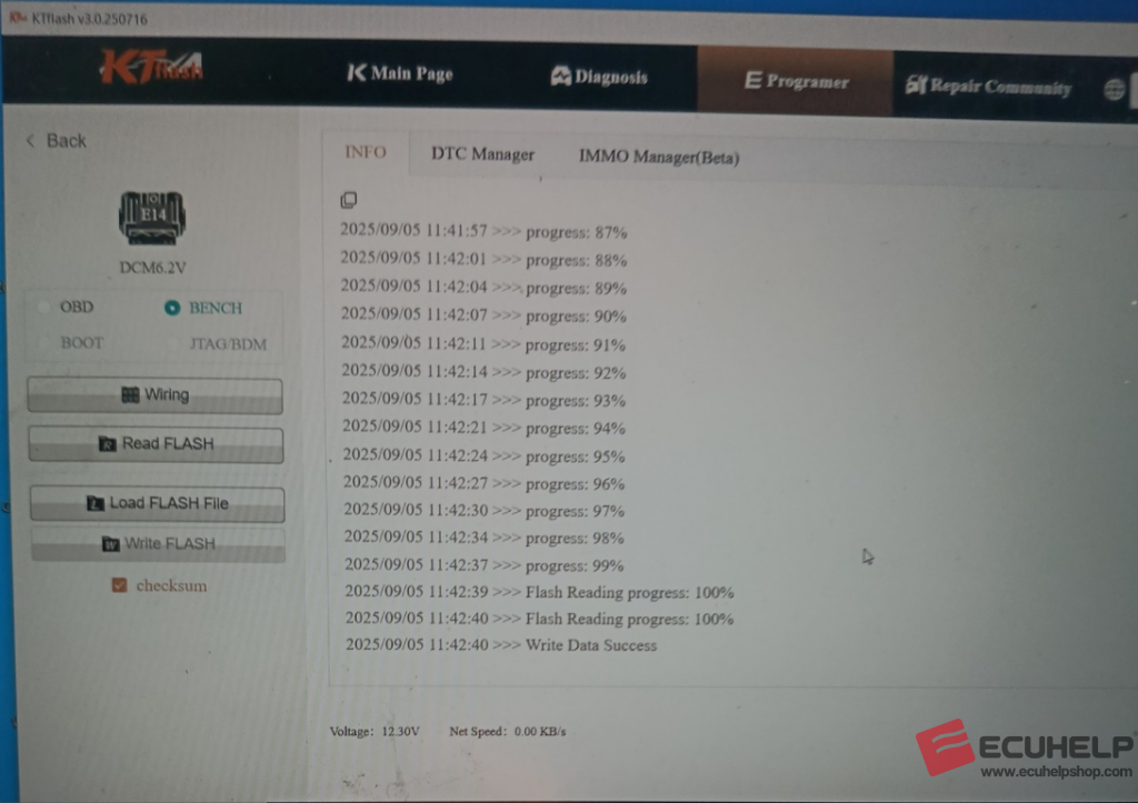 VW Delphi DCM6.2V Bench Read/Write with KTflash