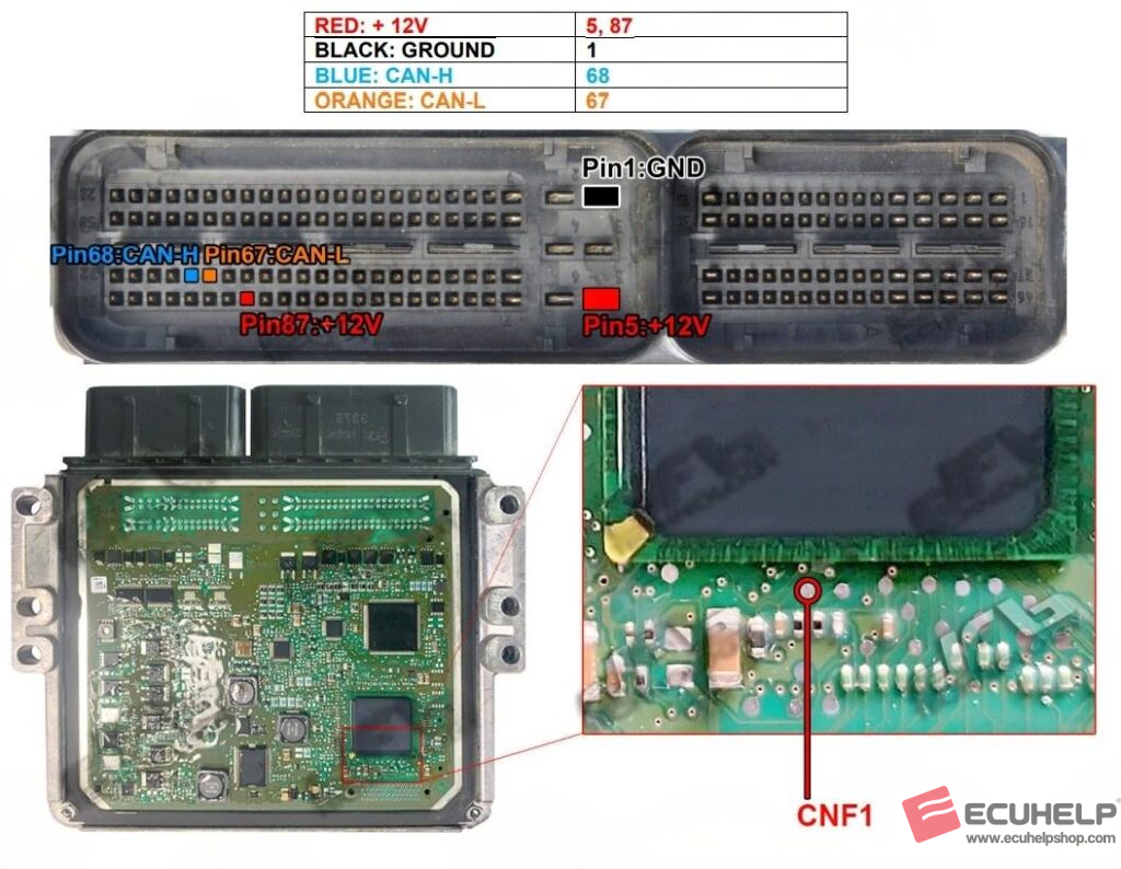 KT200II Read Write Hyundai Delphi DCM6.2AP Boot Mode