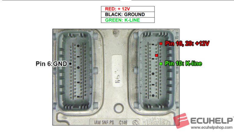 KT200II Read and Write Fiat Marelli IAW 5NF on Bench